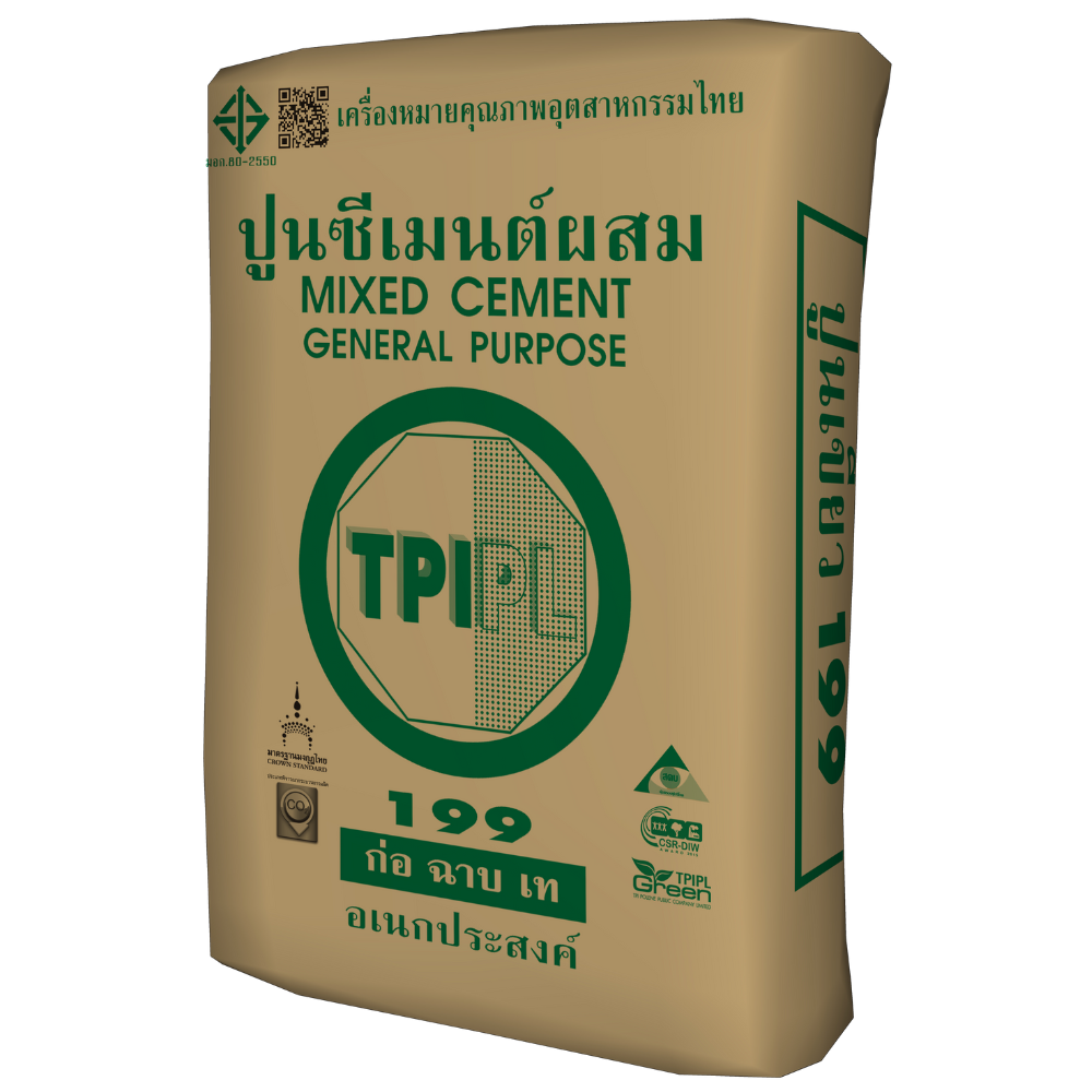 ปูนซีเมนต์ผสม 199 ทีพีไอ ขนาด 50 กก. | TPI Mixed Cement (199) 50 kg