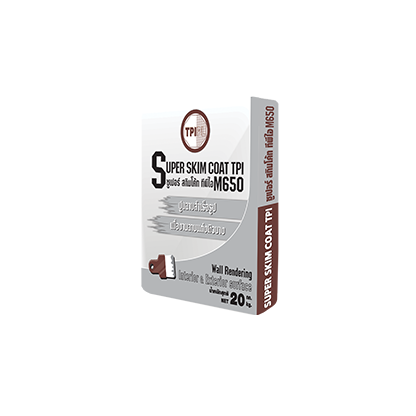 ปูนซูเปอร์ สกิมโค้ท ทีพีไอ สำหรับงานฉาบผิวบาง M650 สีเทา ขนาด 20 กก. ...